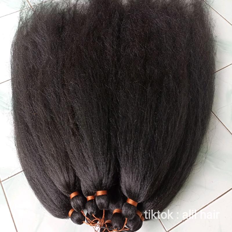 Rambut cemara tanpa tulang hitam polos panjang 70cm tebal - Shop ...