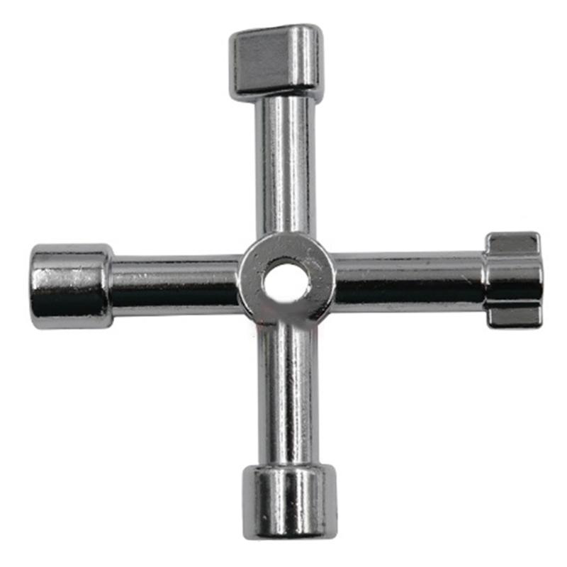 4 Way Key Cross Key Wrench Multi-Functional Cross Key for Plumbers ...