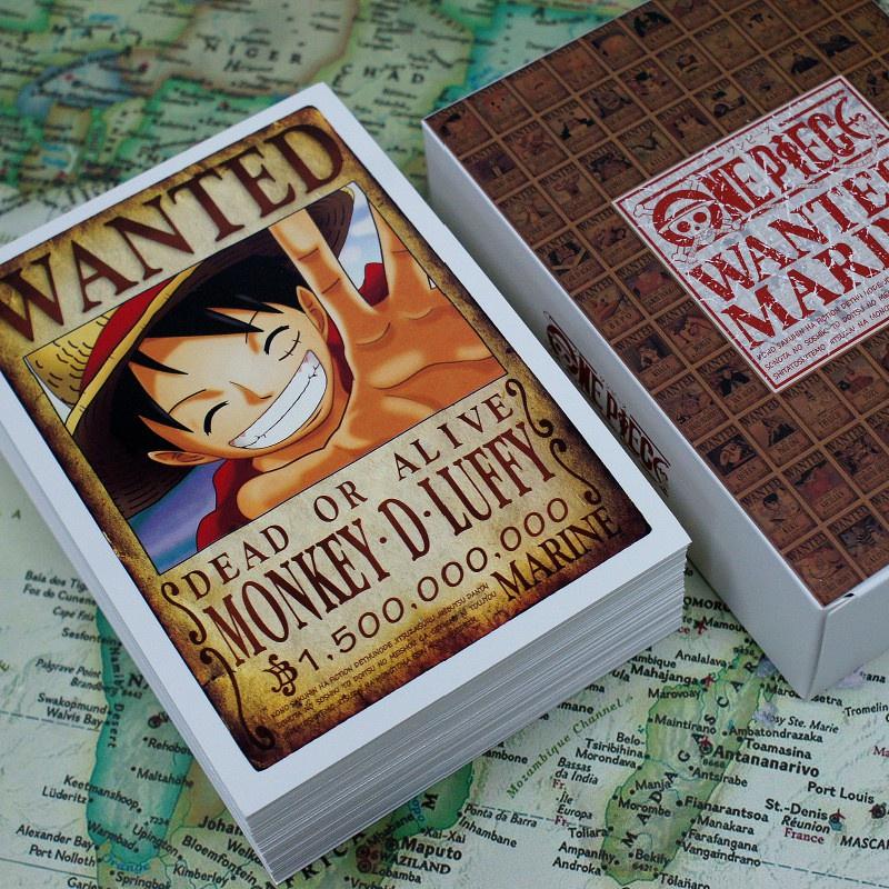 100pcs Set One Piece Wanted Postcards Wanted Poster Luffy Zoro - TikTok ...