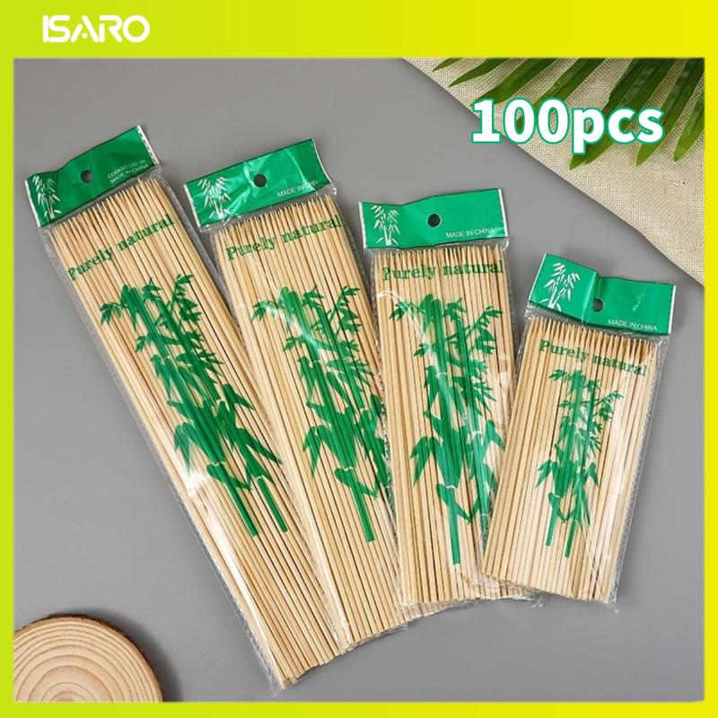 Tongkat BBQ, 100pcs, Diperbuat daripada Buluh, Sesuai untuk Memanggang ...