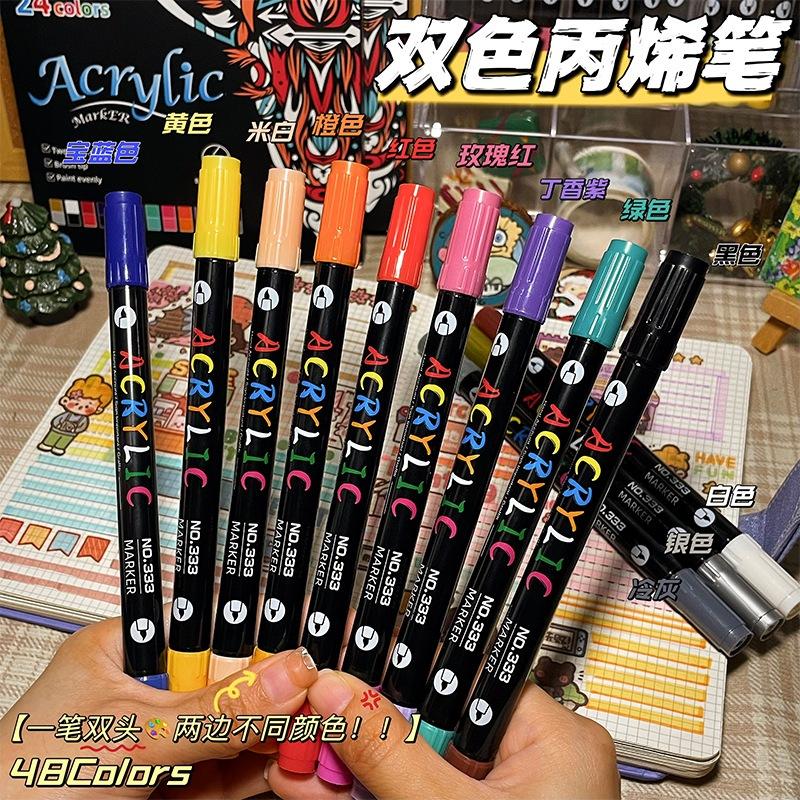 Pen Cat Akrilik Dwi Petua, 24 / 48 Warna, Penanda untuk Kayu - TikTok ...