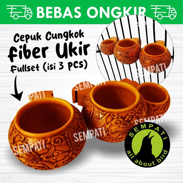Jual SEMPATI Cepuk cungkok isi 3 pcs cangkir wadah tempat pakan minum ...