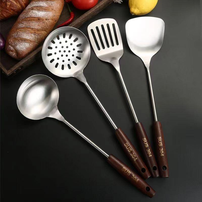 Spatula Besi Memasak, Keluli Tahan Karat 304 Tebal, Spatula Menggoreng ...