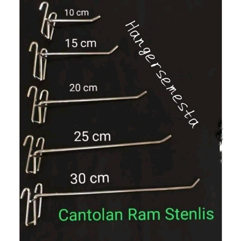 CANTOLAN HOOK RAM STAINLESS 10CM ,15CM ,20CM ,30CM - Shop | Tokopedia