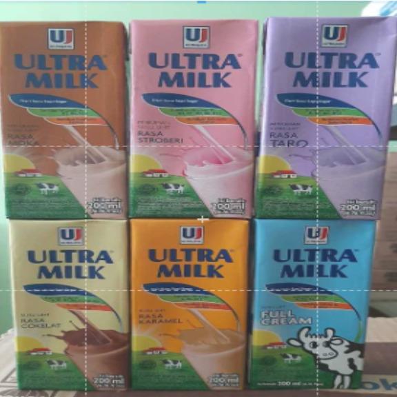 Susu Ultra Milk UHT 200 ml (1dus isi 24pcs) - Shop | Tokopedia