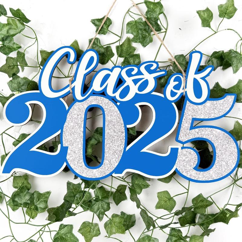 2025 Graduation Decorations Class of 2025 Wooden Sign Blue Graduation ...