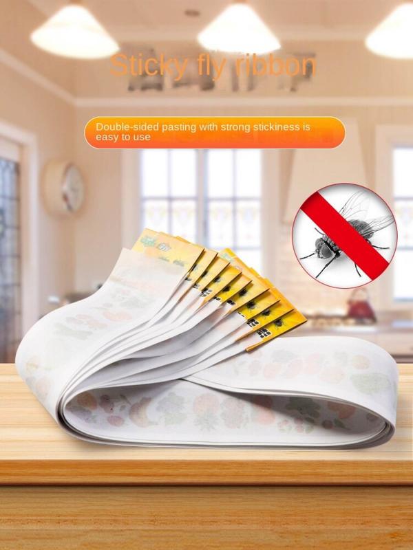 10PCS Sticky Fly Ribbon Fly Paper Double-Sided Strong Sticky - TikTok ...