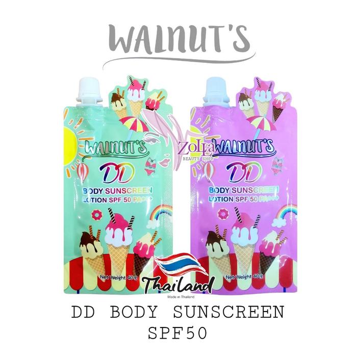 Promo WALNUTS DD BODY SUNSCREEN LOTION SPF50 40g SACHET - WALNUT SUN ...