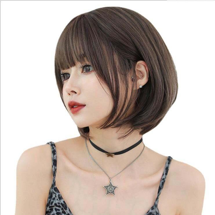 Rambut Palsu BOBO Pendek, TSE, Untuk Wanita, Gaya Jepun, Potongan ...