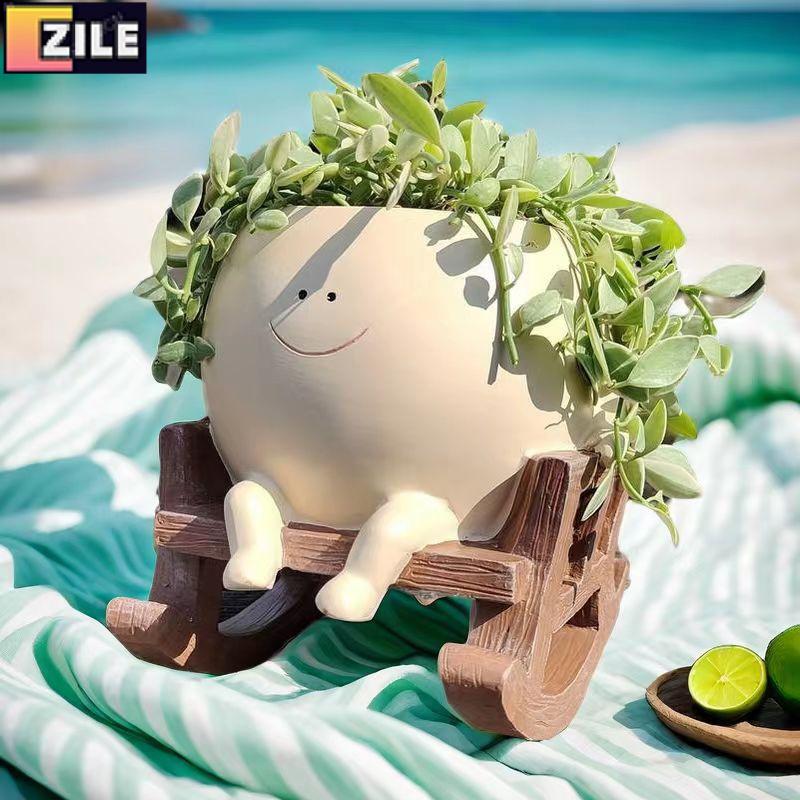 Smiling Face Succulent Cute Smiling Face Rocking Chair Flowe - TikTok ...