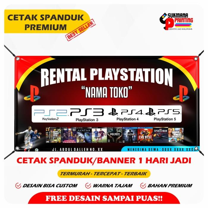 CETAK SPANDUK BANNER RENTAL PLAYSTATION DESAIN PREMIUM SPANDUK - Shop ...