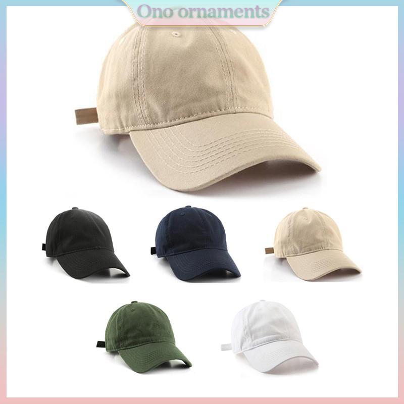 Topi besbol uniseks biasa lelaki dan wanita, topi matahari kapas ...