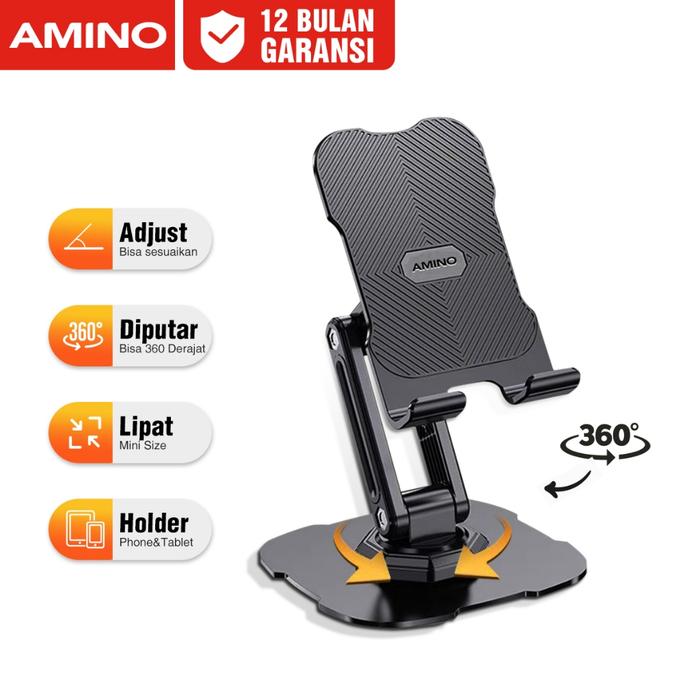 Promo AMINO Phone Holder Stand Foldable Dudukan Universal Tablet 360 ...