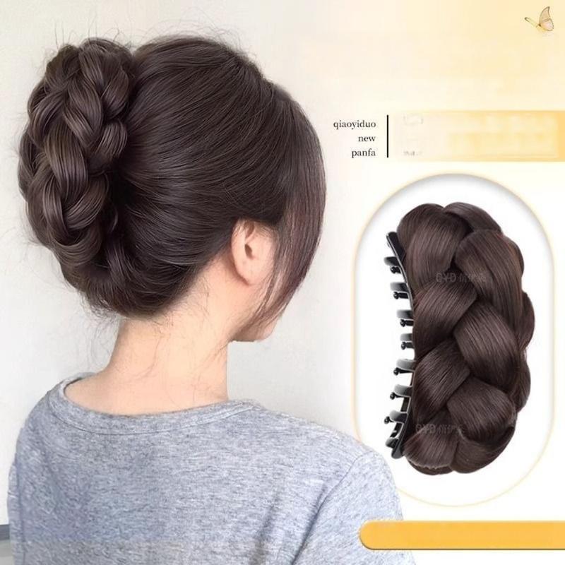 New Synthetic Hair Bun Claw Clip Natural Fluffy Bun Head Wig - TikTok ...