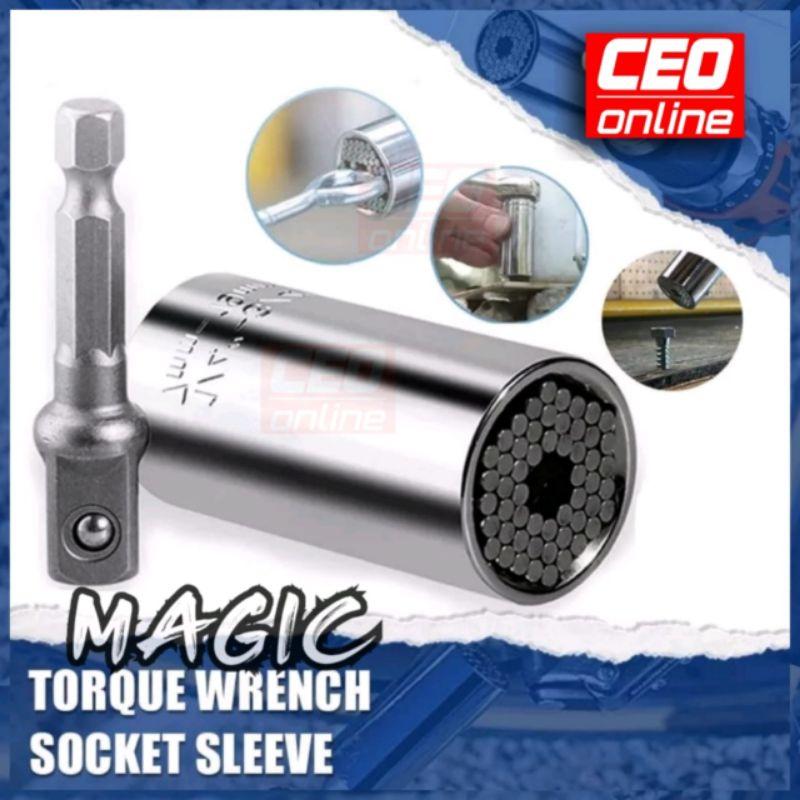 CEO Magic Universal Torque Wrench Head Set Socket Sleeve 7-19mm ...