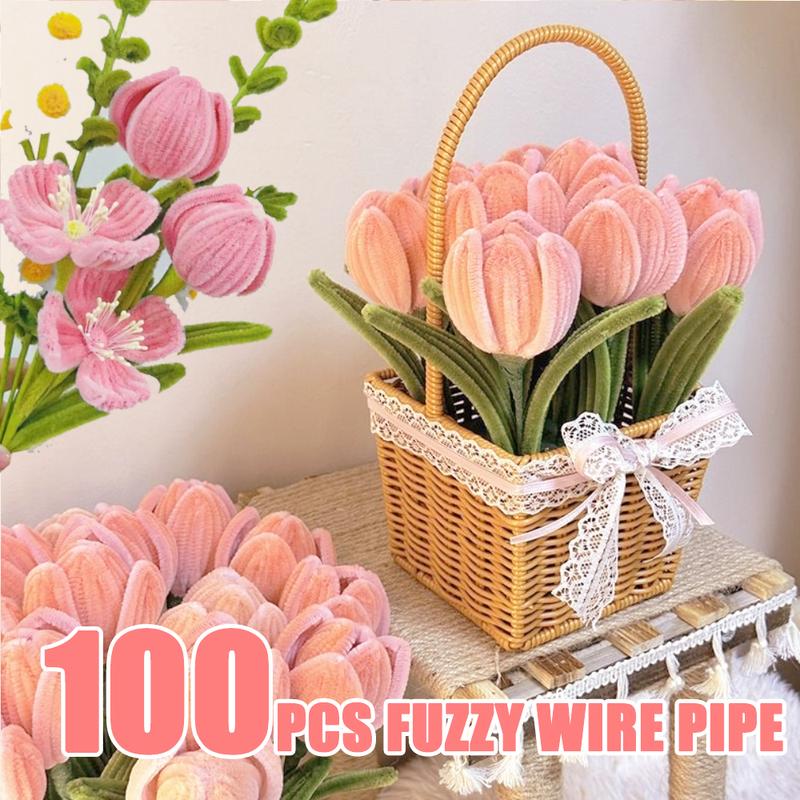 Sejambak Buatan Tangan, Bunga, Wayar Kabur, Batang Chenille, - TikTok ...