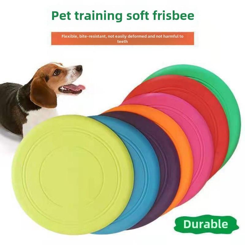 Silicone Frisbee Dog Pet Training Interactive Toy Doggy Bite-Resistant ...