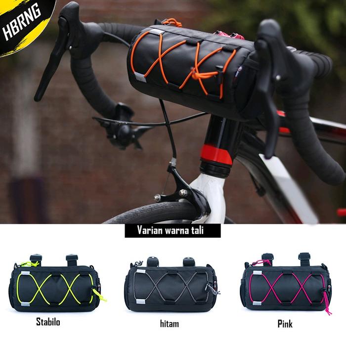 Jual hbrng handlebar bag tas sepeda waterproof - HITAM TALI OREN - Kota ...