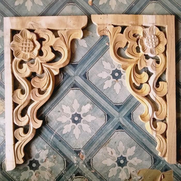 sudut siku ukir tempel kayu jati Termurah CDI - Shop | Tokopedia