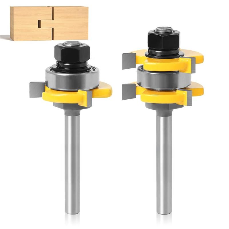 1/2 Inch Shank Tongue and Groove Set of 2 count Router Bit 3 - TikTok Shop