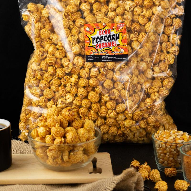 Ecah Food HQ Popcorn Caramel Pack 1kg - TikTok Shop Malaysia