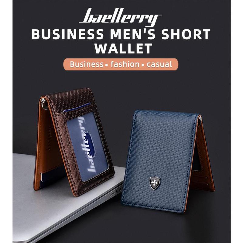 Dompet Klip Wang Langsing, Baellerry, untuk Lelaki, Bahan Gentian ...