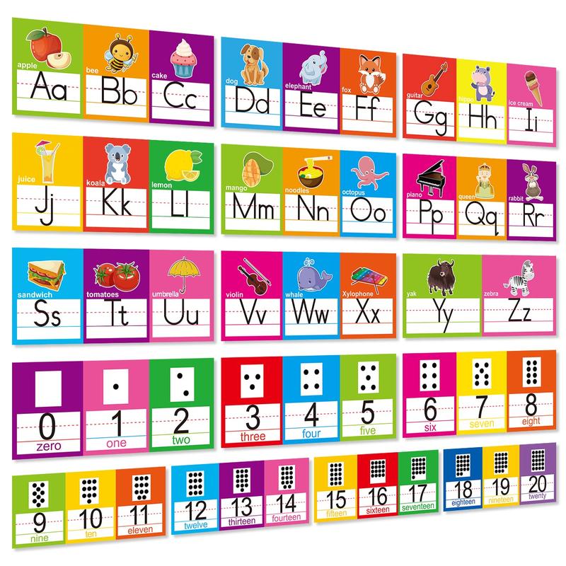 Alphabet Line Bulletin Board Set ABC Number 0-20 Wall Decorations ...