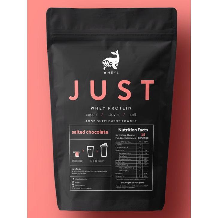 Wheyl JUST WHEY PROTEIN SALTED CHOCOLATE 1lb (454g) - 15 servings ...