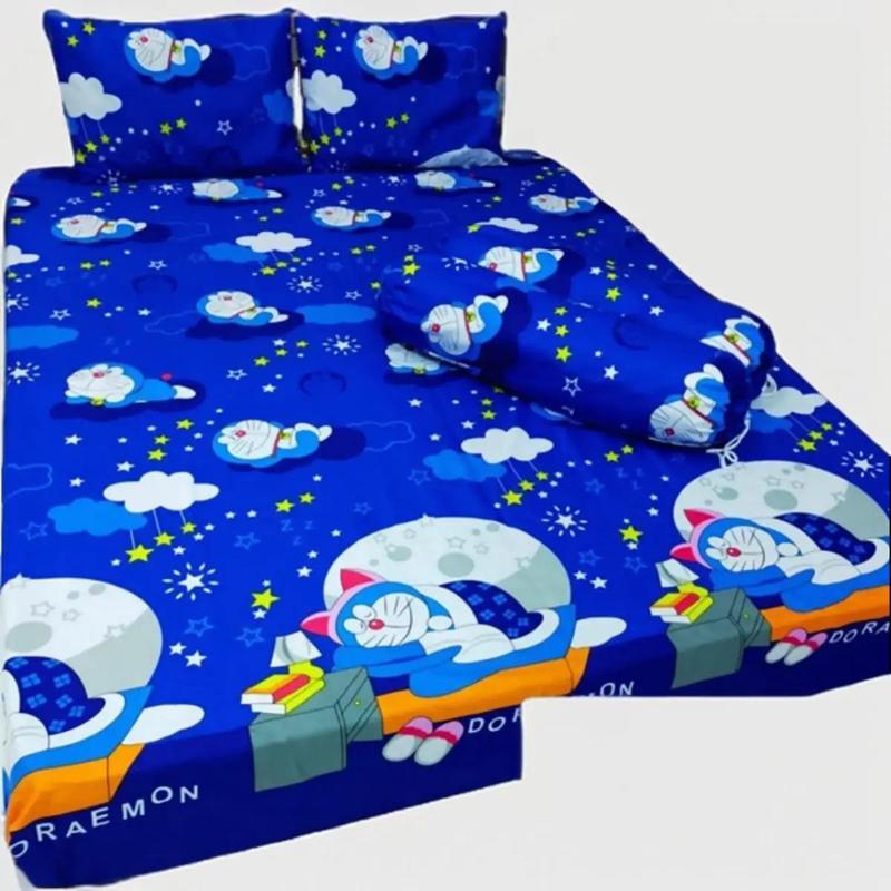 Sprei Motif DORAEMON SLEEPY Berkwalitas Set Sarban Sargul size - Shop ...