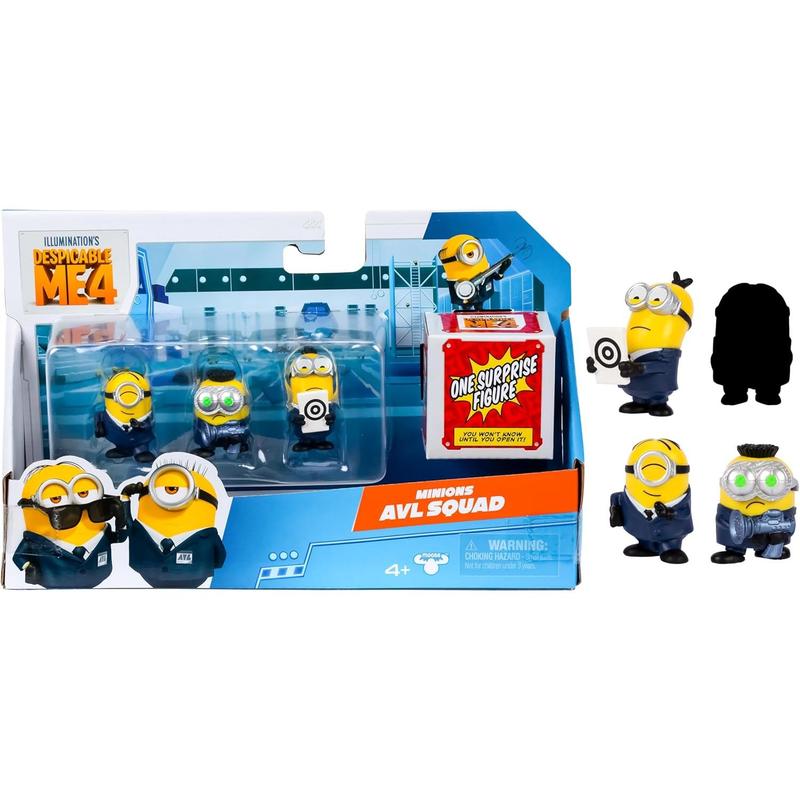 Minions Despicable Me 4-4 Figure Packs AVL Squad | 2 inch Collectible ...