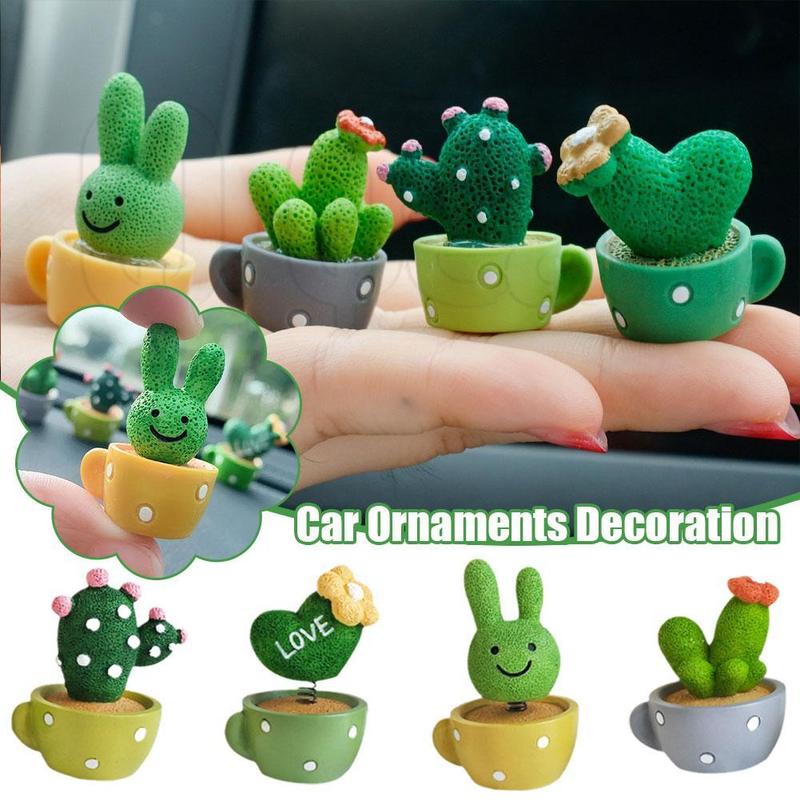 Hiasan Kek Resin Tumbuhan Pasu Kaktus Kartun, Comel, dengan Personaliti ...