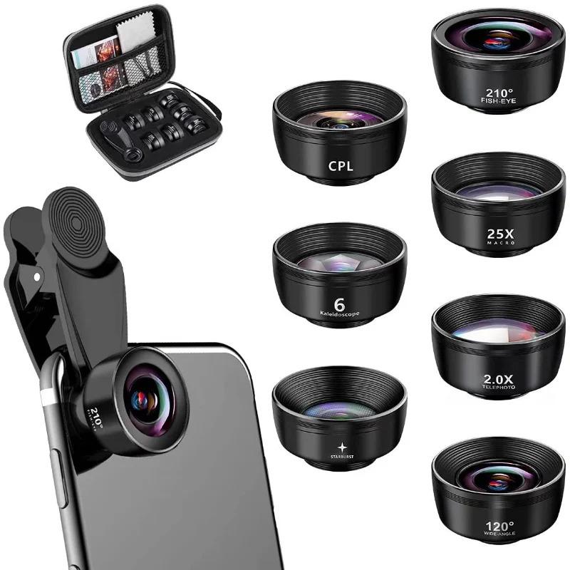 3in1 Fisheye Wide Angle Micro Camera Lens for IPhone Xiaomi Redmi ...