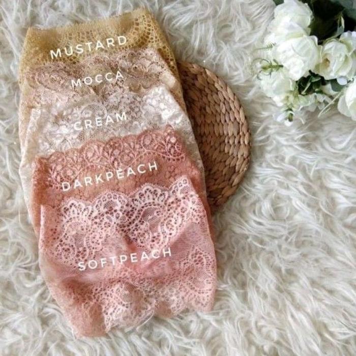 Jual [ paket 20 pcs ] inner brukat / ciput renda dalaman bando bandana ...