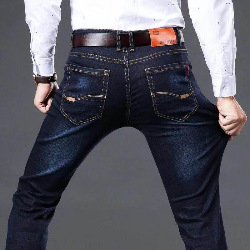Straight stretch jeans stretch casual wear resistant men all - TikTok ...