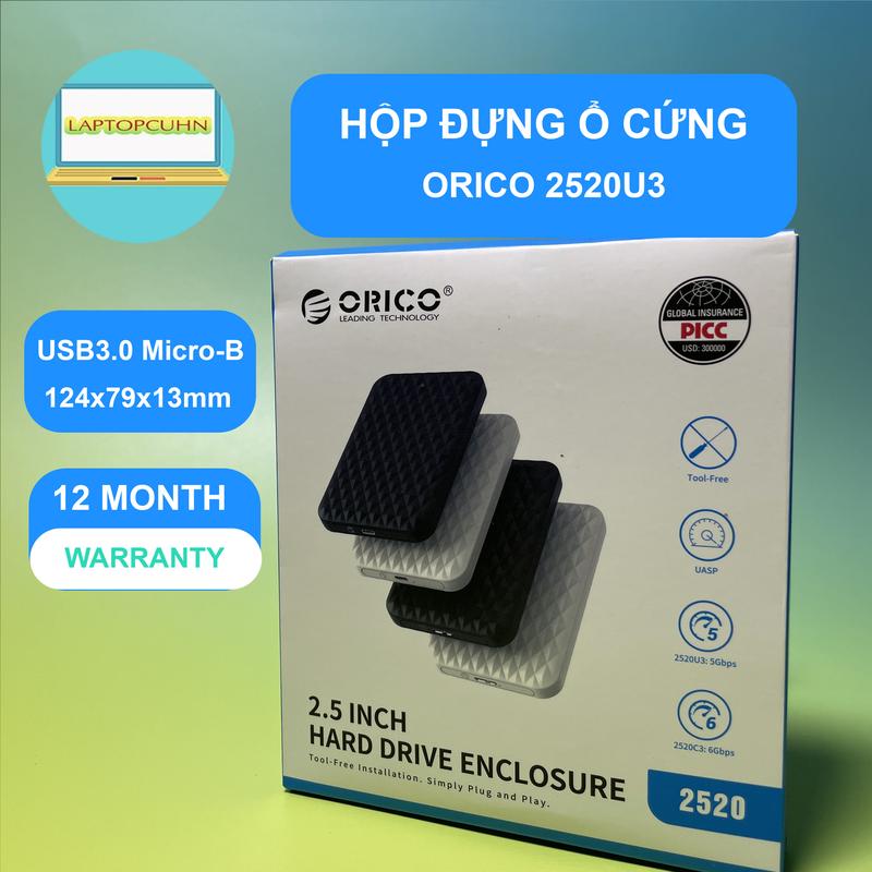 Hộp đựng ổ cứng ORICO 2520U3 Box HDD - Hệ thống Windows/Mac/Linux - TikTok Shop Vietnam