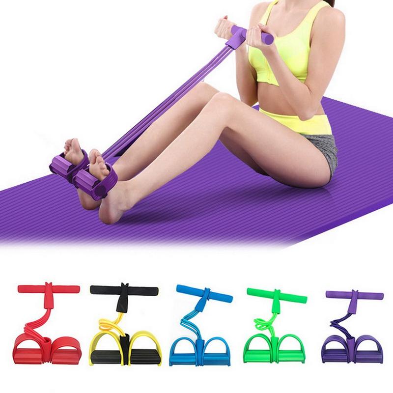 Yoga Elastic Bands Abdominal Exerciser Sit-up Pull Tension Rope ...