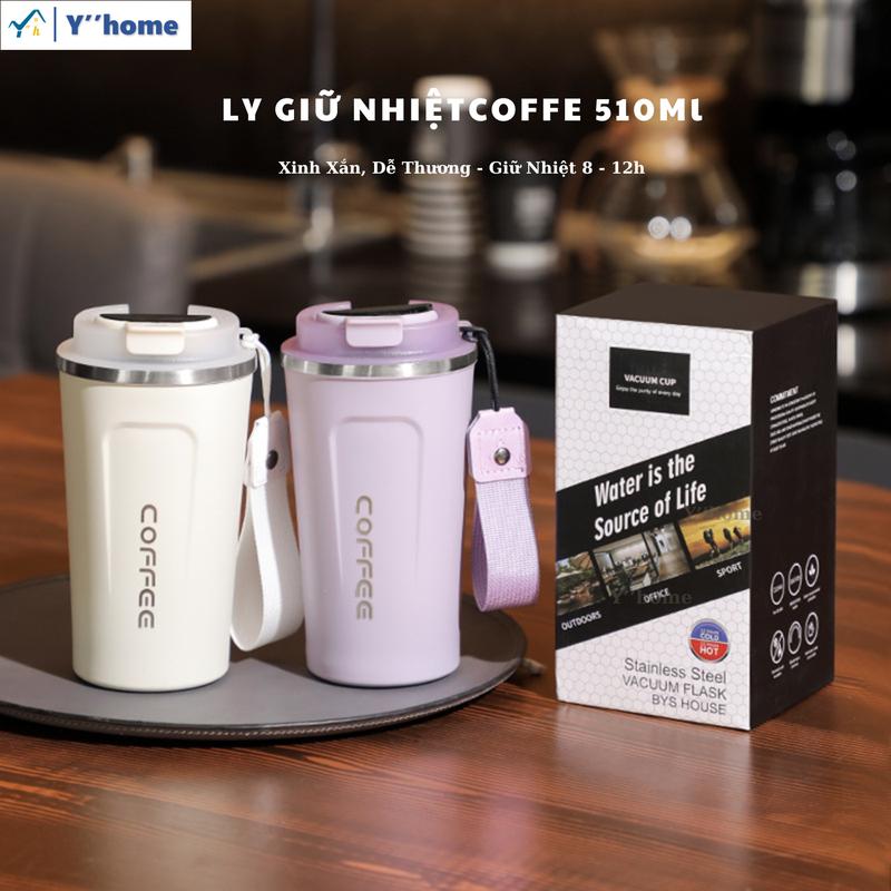 Ly giữ nhiệt COFFE 510ml, Loại xịn có dây xách, Ly nước bằng - TikTok ...