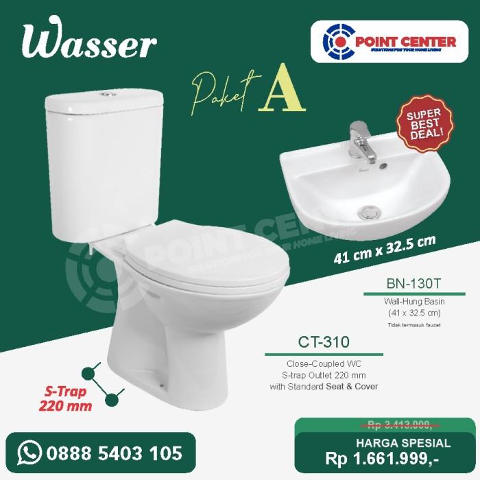 TERMURAH PROMO PAKET A WASSER KLOSET DUDUK CT-310 + WASTAFEL - Shop ...