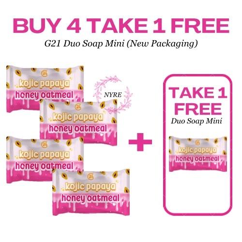 [BUY 4 TAKE 1] G21 DUO SOAP MINI Kojic Papaya Honey Oatmeal Body ...