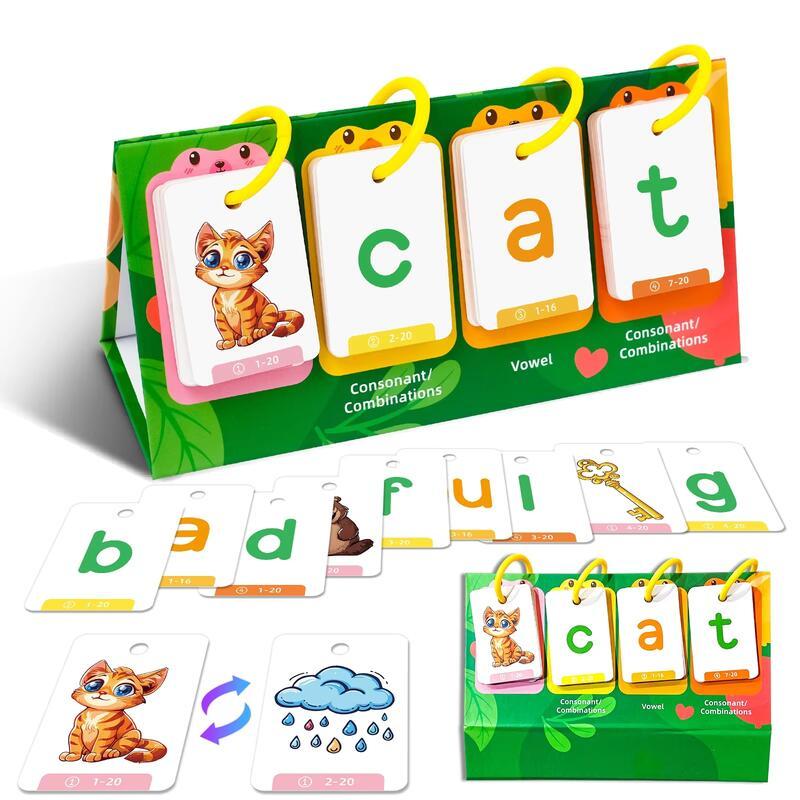 Montessori CVC CVCC CCVC Word Builder Games Phonics Cards Sight ...