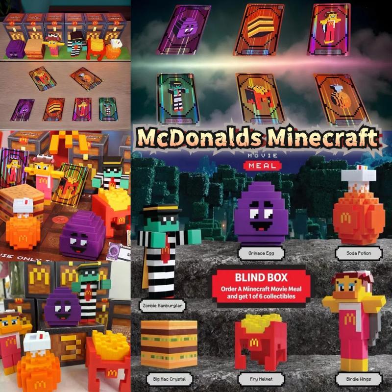 McDonalds Minecraft Movie Figure Building Blocks Mcdo Happy Meal ...
