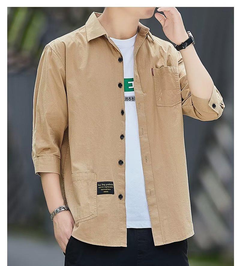 SINRANSINYA.Men's stylish casual seven-quarter sleeve top coat with ...