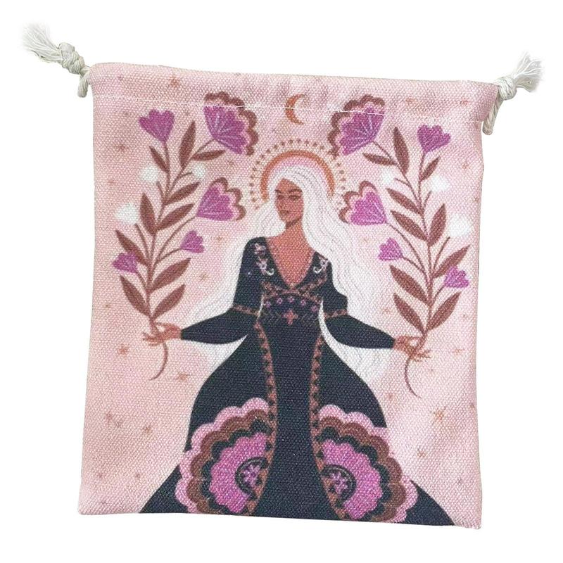 Printed Tarot Pattern Bag Pouch | Novel Tarot Card & Dice Storage ...