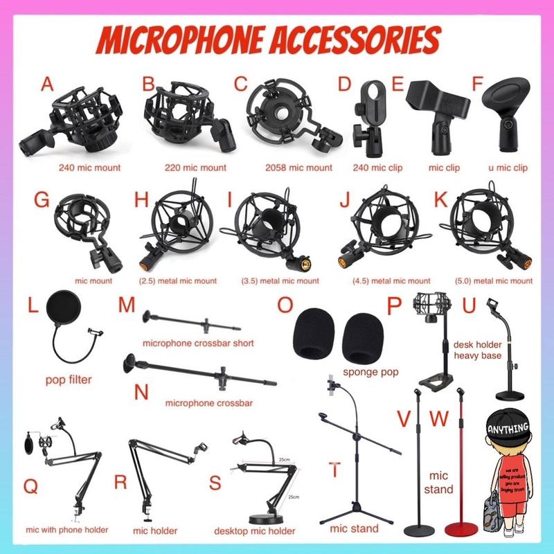 Microphone Accessories Mic Holder Mic Stand Mic Mount Metal Pop ...