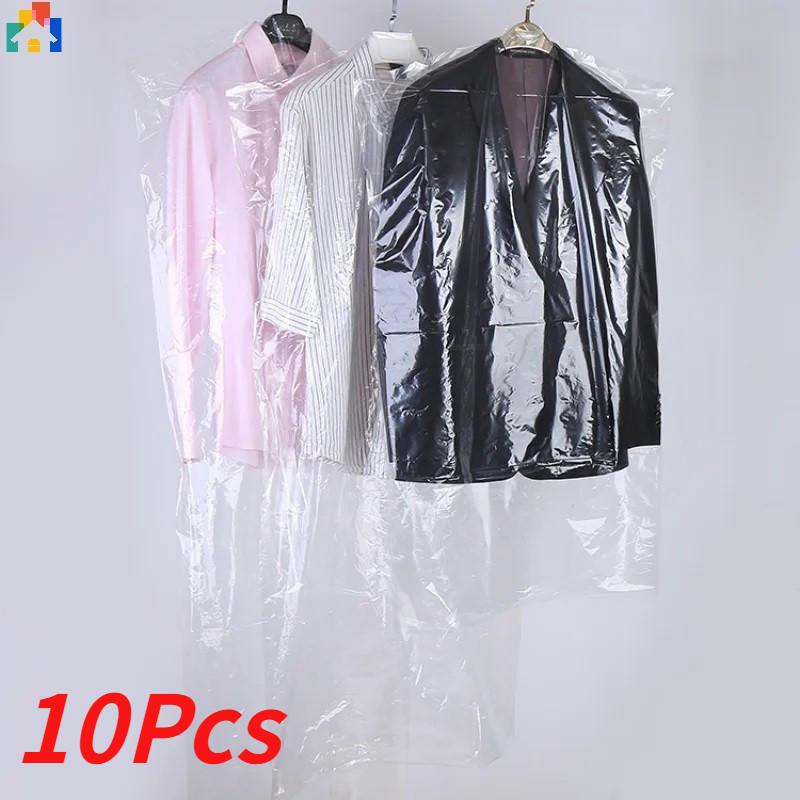 10Pcs 60*90cm Disposable Plastic Wardrobe Hanging Clothing Storage ...