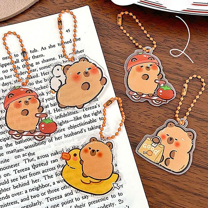 Cute Capybara Key Chain Cartoon Acrylic Bag Charm All-purpos - TikTok ...