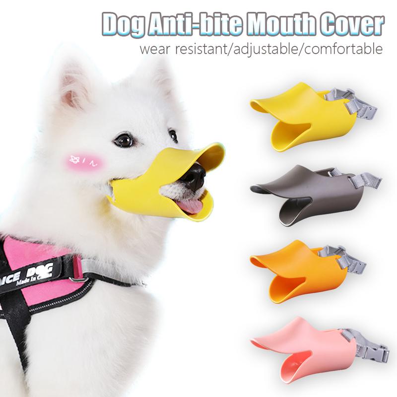 Pet Dog Muzzle Silicone Duck Mouth Mask Anti Bite Stop Barking - TikTok ...