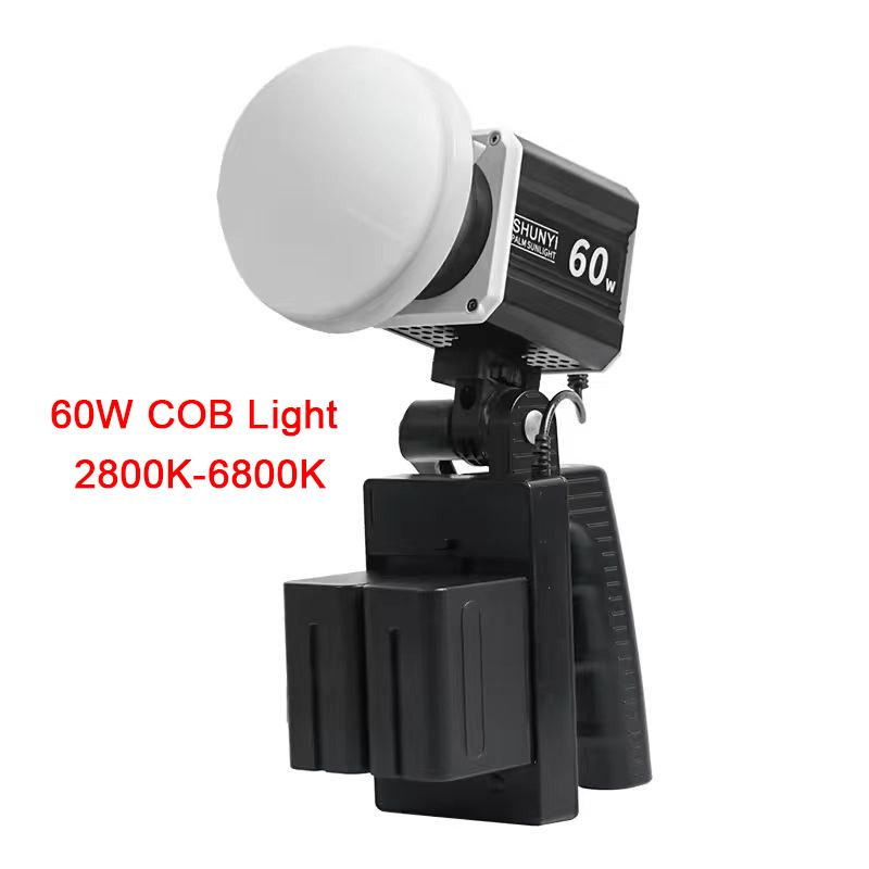 Lampu Video LED COB, SHUNYI, 60W, 2800K-6800K, Tulen dan Baru, Tidak ...