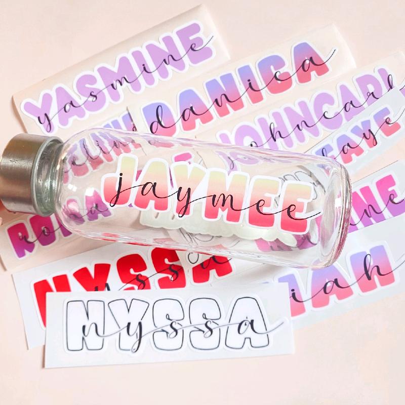 CUSTOMIZED STICKER NAME"JAYMEE" FONT Waterproof for tumbler, - TikTok ...