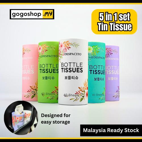 5 Tin Tisu Botol – Tisu Kereta / Muka / Travel (40 Helai, 3-Lapisan ...